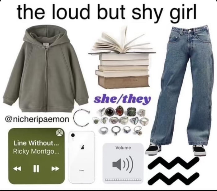 The Loud but Shy Girl Starterpack - 9GAG