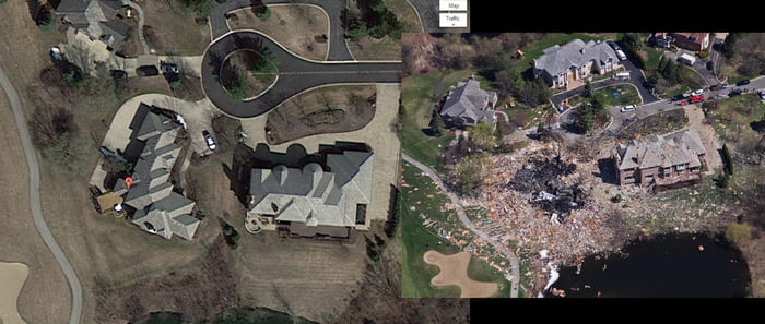 Before After Of A House That Exploded Due To A Gas Leak A Few Years Ago