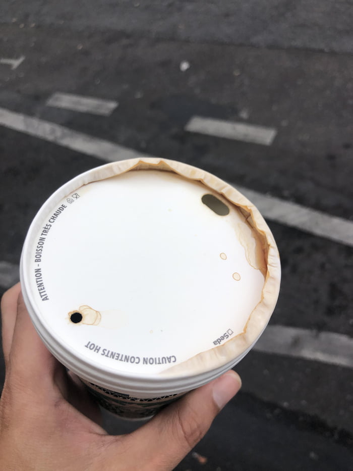 Starbucks has started using paper lids, this was after just a few sips ...