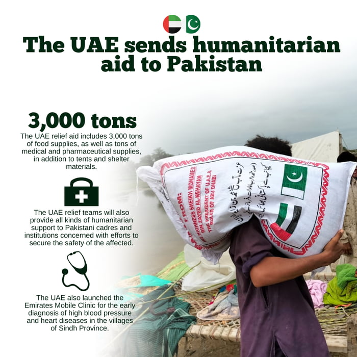 UAE relief aid includes some 300,000 tonnes of food supplies, as well ...