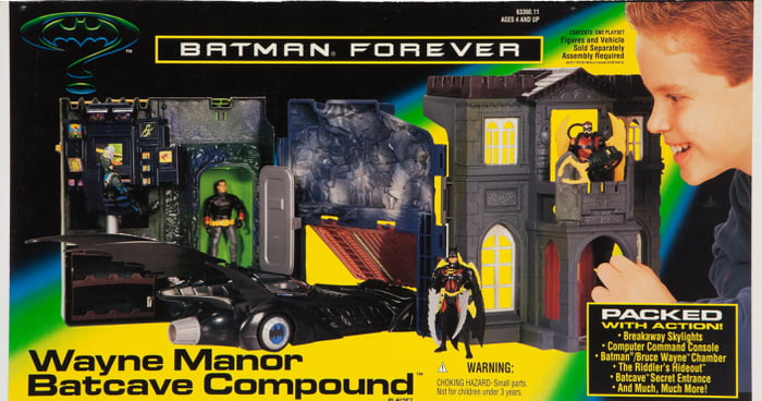 Back in the 90s Kenner made multiple variations of the Wayne Manor Batcave playset for different ...