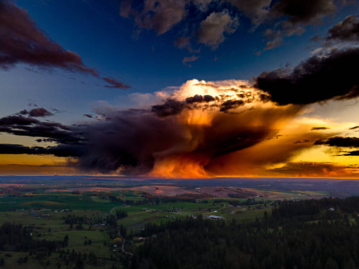 A rain squall fighting its way through the high dessert - 9GAG