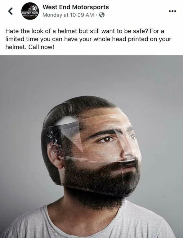 Helmet of Literally Your Face - 9GAG