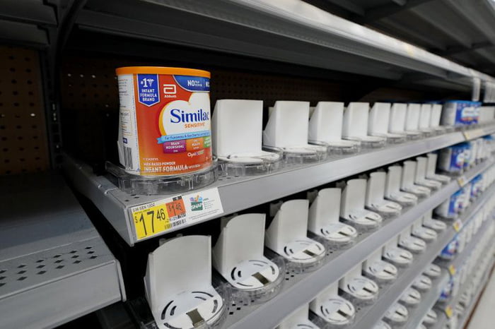 Pallets of baby formula have been delivered to the Mexican border to be ...