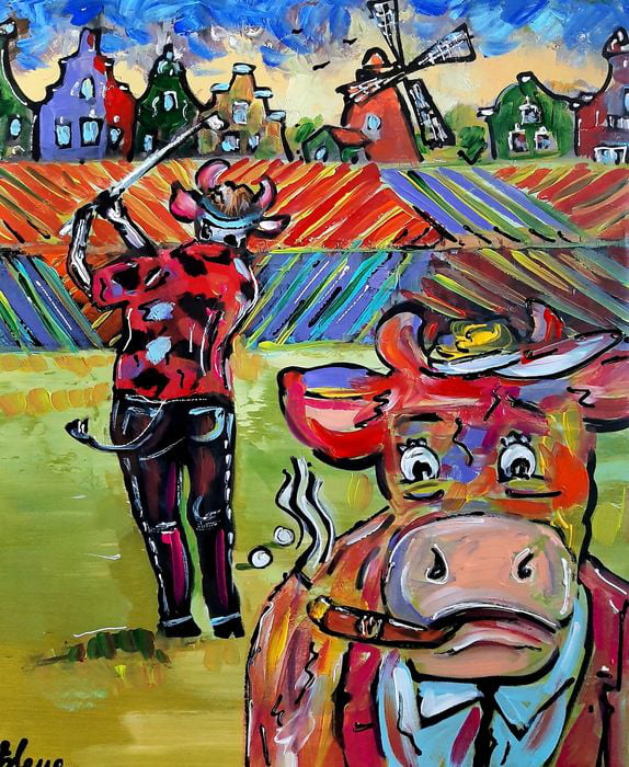 Elena Polyakova (1970) - Cows playing golf ! - 9GAG