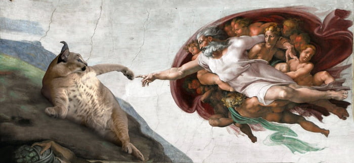 Big Floppa creating God - 9GAG