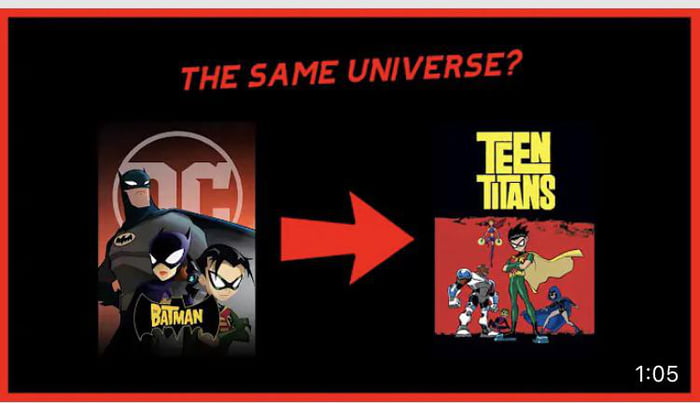 The Batman and teen Titans same universe? (maybe) - 9GAG