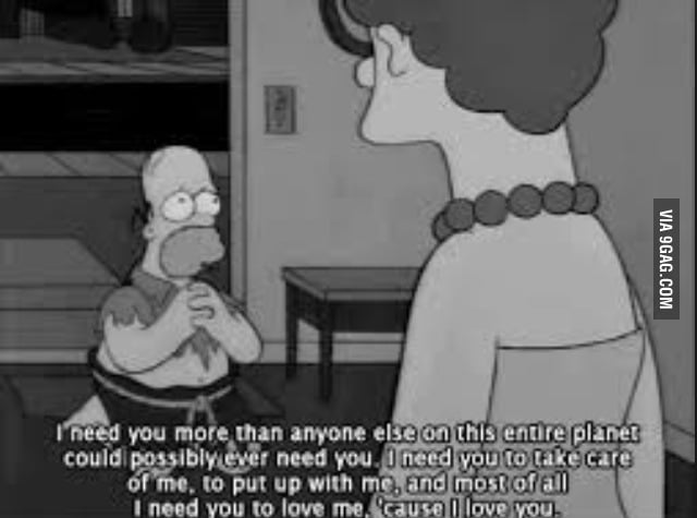 Probably the most romantic scene on the Simpsons! - 9GAG