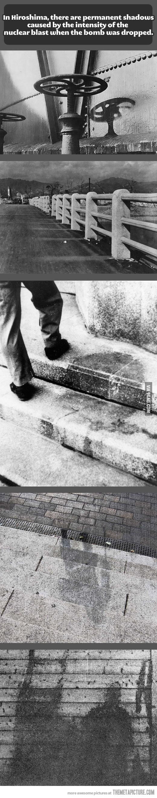 Permanent shadows at Hiroshima - 9GAG