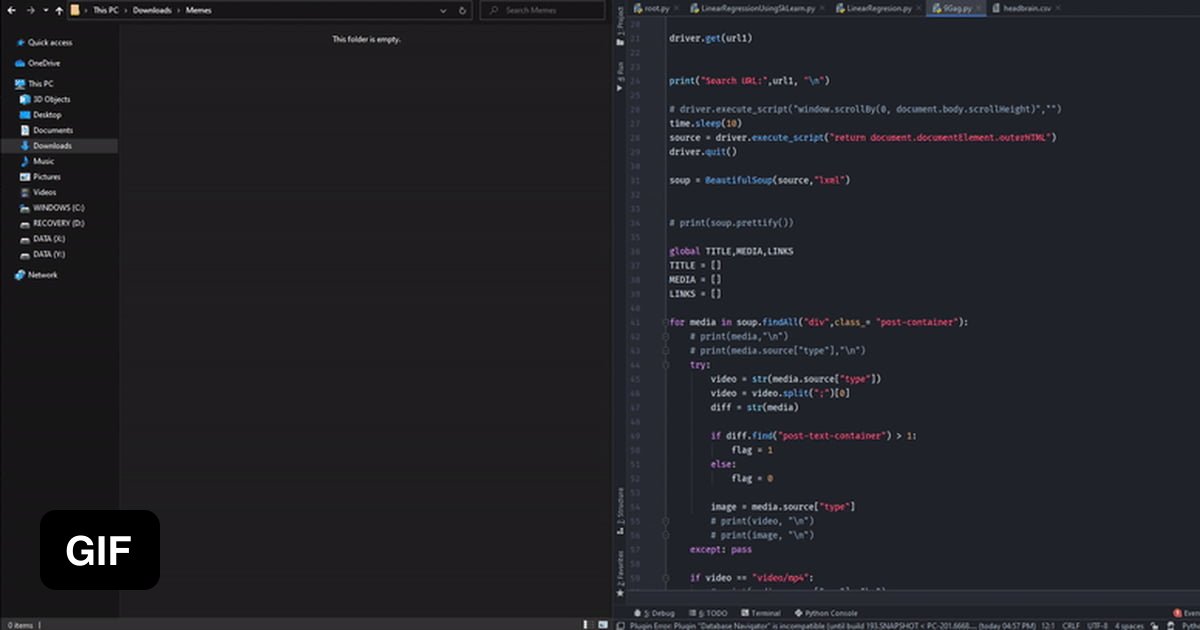 Web scraping 9gag using python to download memes - 9GAG