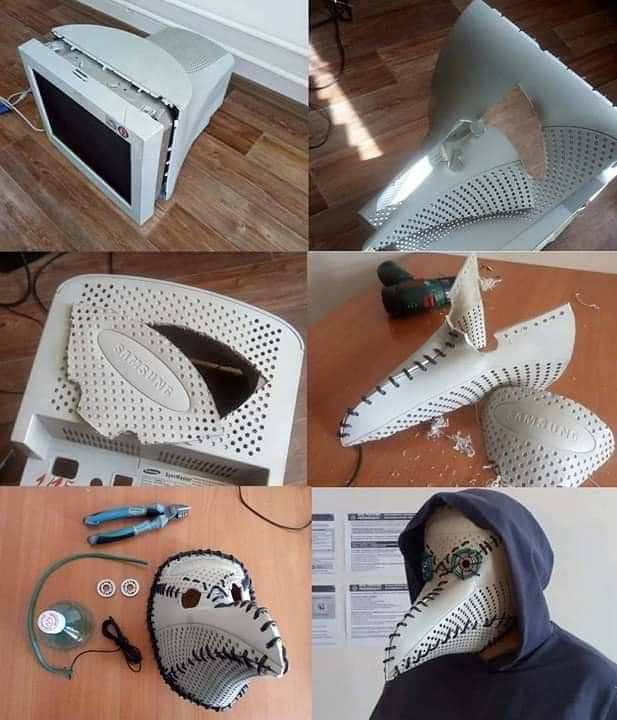A monitor dies... A mask borns... - 9GAG
