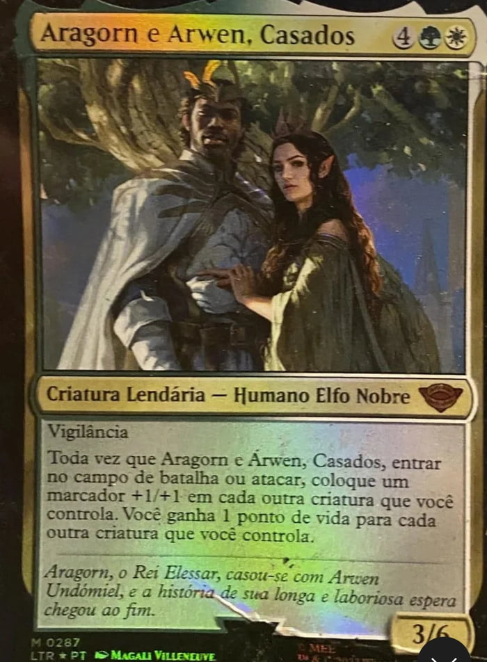 Magic the Gathering card in honor of Aragorn & Arwen...... Geh... - 9GAG