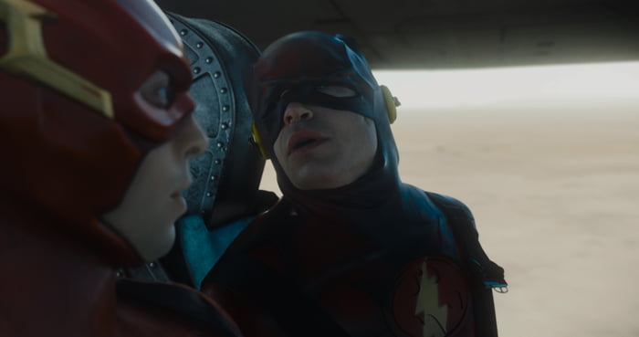 In The Flash (2023), Barry can be seen having hard time turning his ...