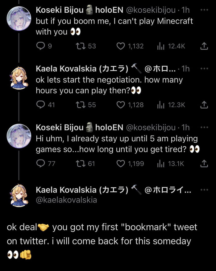 This might be the most threatening sentence Kaela has ever written - 9GAG