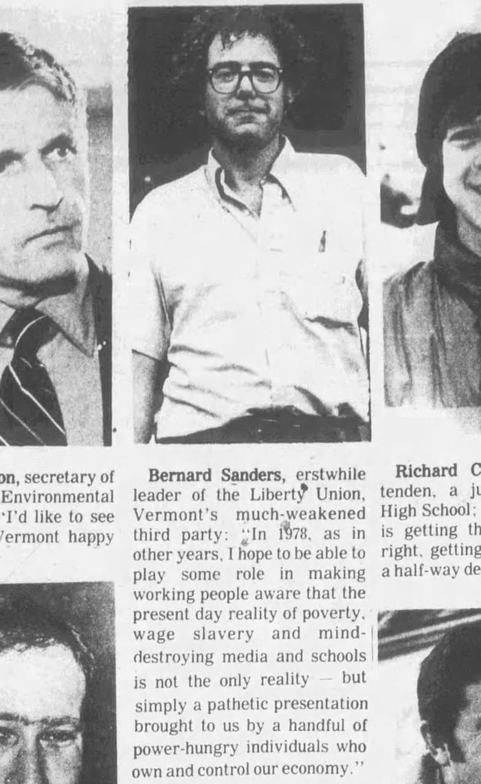 Bernard Sanders, 1978 New Year's resolution - 9GAG