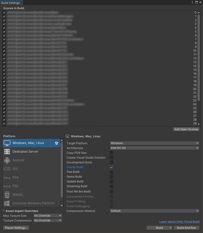 Unity's new build screen leaked, Trust Me Bro Build, lets go! - 9GAG