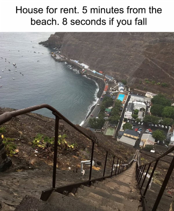 No need of elevator if you are in a hurry. Just fall - 9GAG