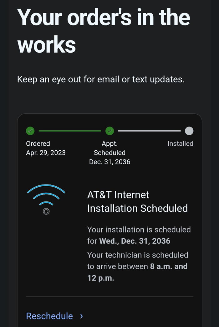 Looks like I'll be waiting a while for internet sevice - 9GAG