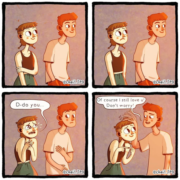 Overthinking gf, reassuring bf. ️ - 9GAG