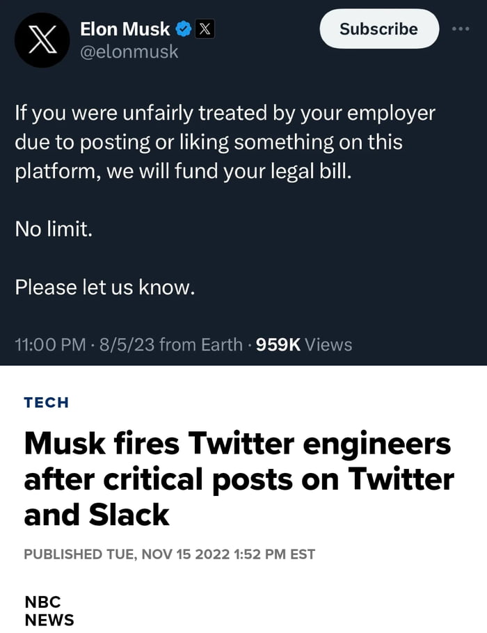 Those ex-Twitter employees should accept his generous offer! - 9GAG