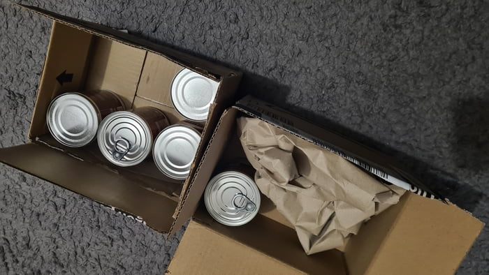 Why send 2 boxes with 1 and 4 when you can easily fit 6 in just one box ...