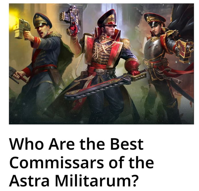 Who's Yarrick? Commissar what's-her-name should be next to Cain and ...