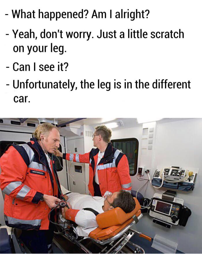 I'm trying to think of an amputee joke...but I'm stumped - 9GAG