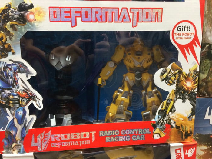 Why would you want to buy a Transformers toy when you can buy Robot Deformation? - 9GAG