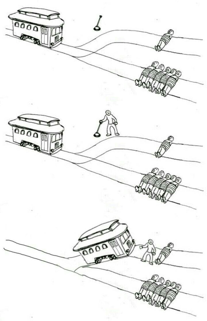 How I would have solved the trolley problem. - 9GAG