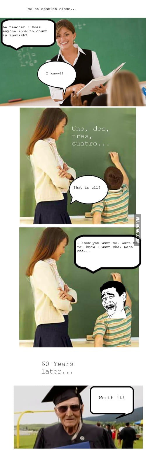 Spanish class - 9GAG