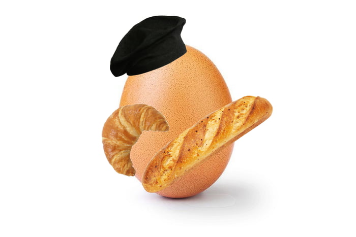 French Egg, wielder of the mighty Croissant Boomerang and Baguette ...