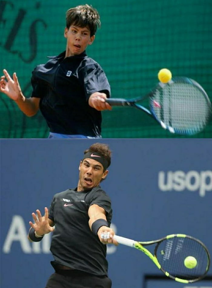 Rafael Nadal.. 2002 vs 2019 - 9GAG