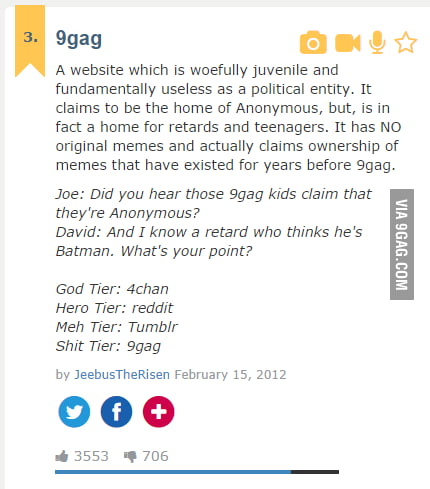 9gag definition on Urban Dictionary - 9GAG