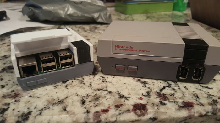 Raspberry Pi 3 on 3D printed NES case (RetroPie 1500+ Games) vs. NES ...