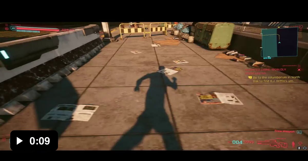 V's shadow is wacky - 9GAG