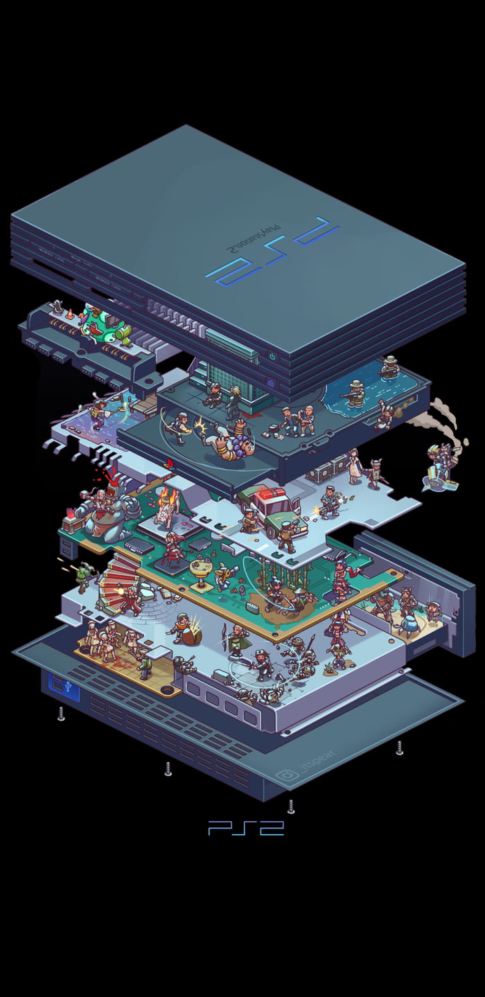 PS2 Exploded View - 9GAG