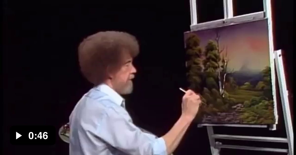 5/17/1994. Bob Ross' final goodbye to the audience as his Joy of ...