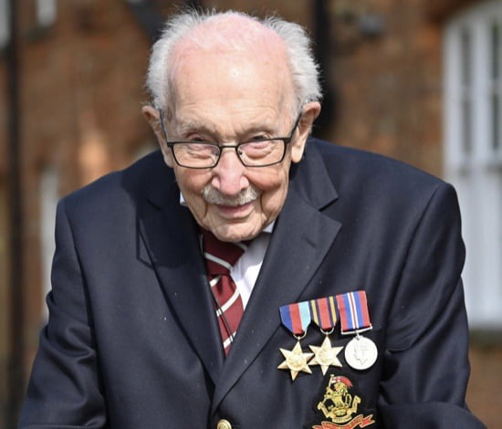 Captain Sir Tom Moore, raised £32.4 million for the NHS (England) has ...