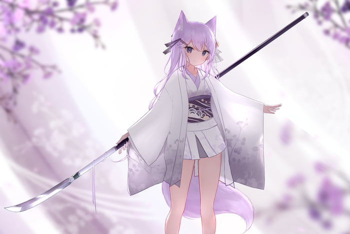 Purple fox girl - 9GAG
