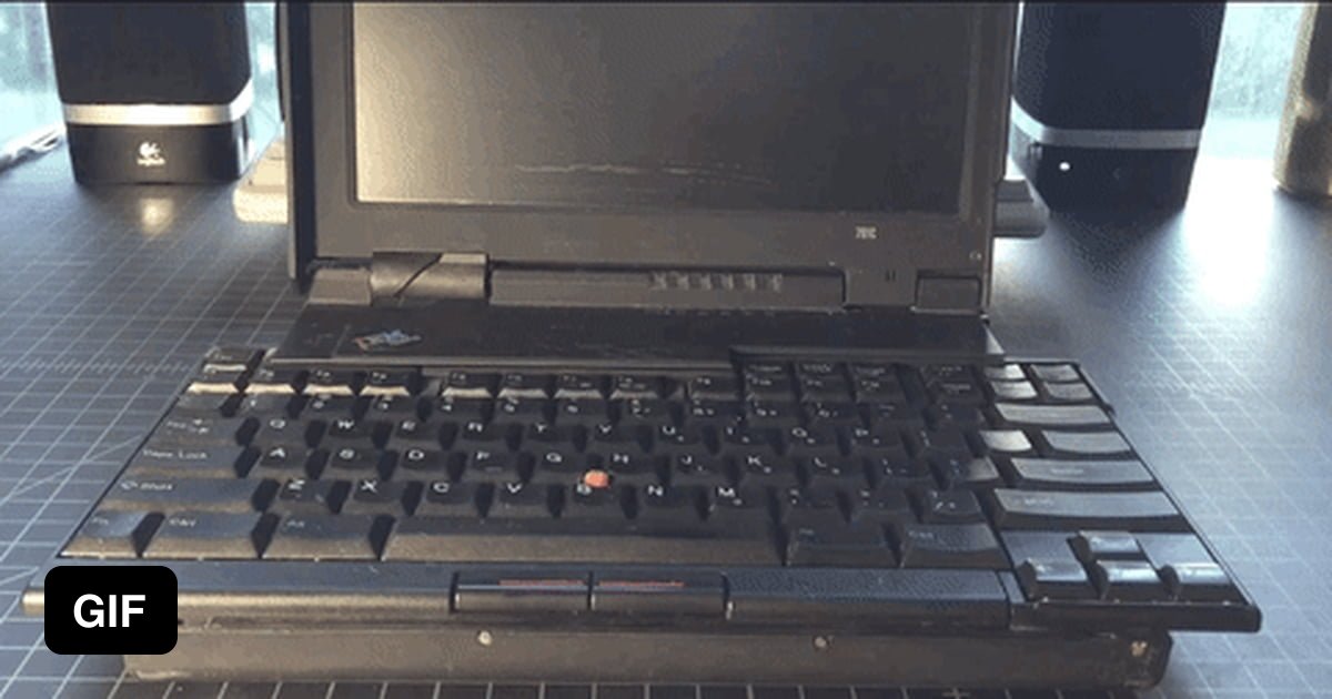 This is the ThinkPad 701c Butterfly, a keyboard that expands when ...