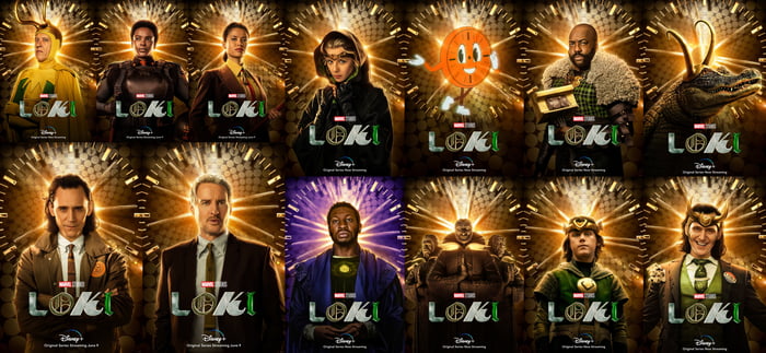 Loki (2021) | All Character Posters | All Golden Except He Who Remains ...