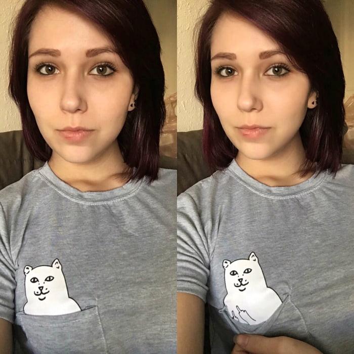 Cute girl showing her kitty. - 9GAG