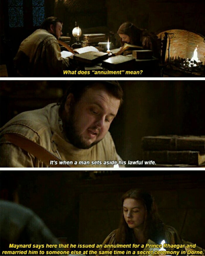 GILLY WAS LITERALLY PROVING R+L=J AND SAM DID NOT LISTEN.I AM UPSET. - 9GAG