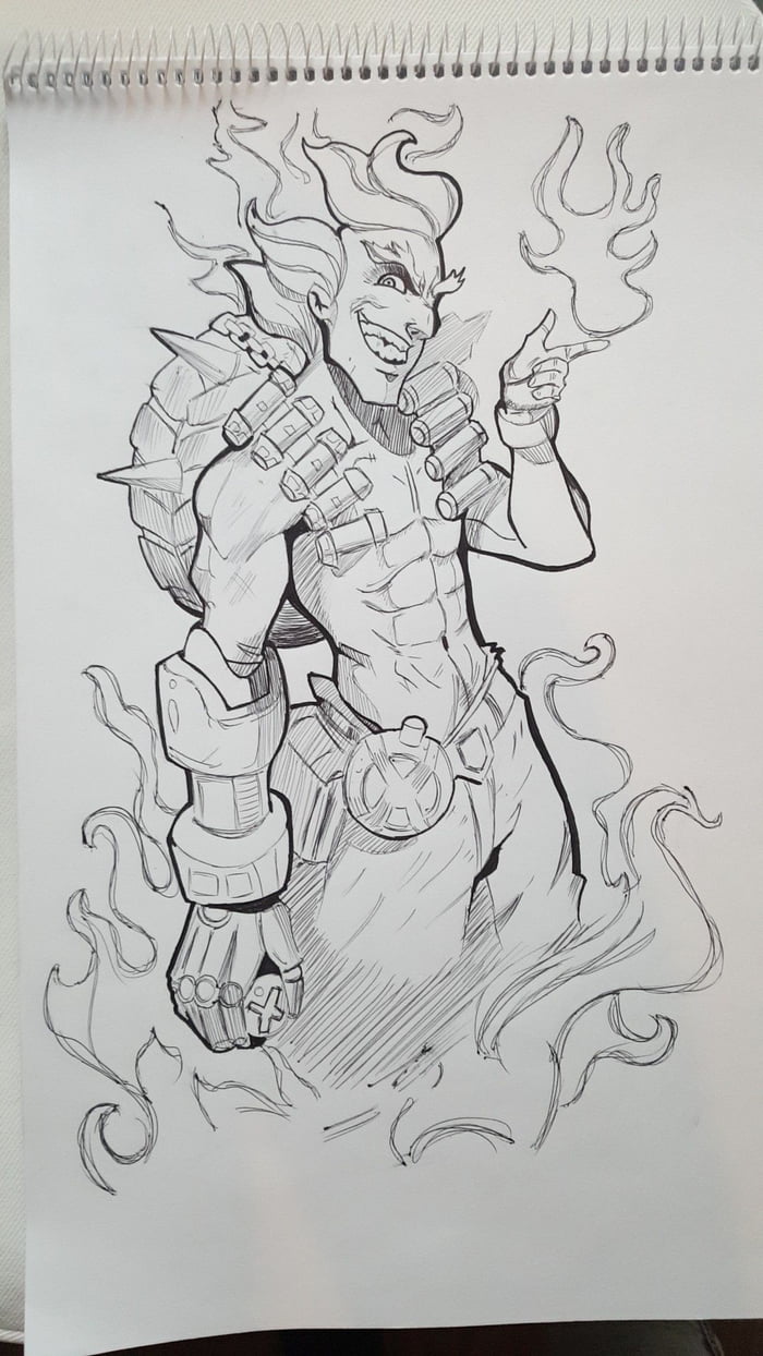 My drawing of Junkrat, hope you like it - 9GAG