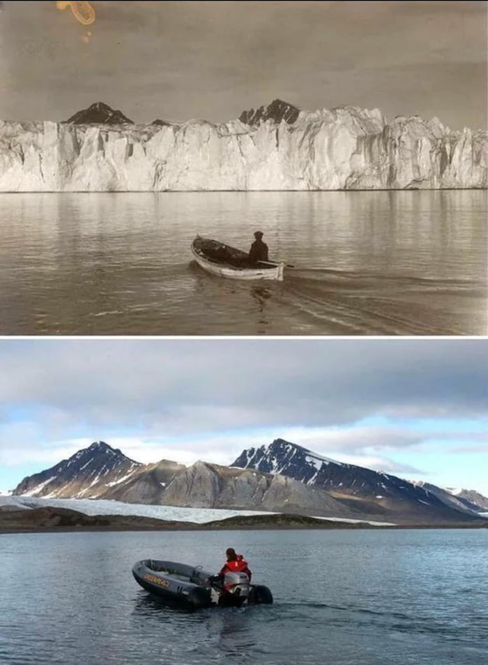 The arctic circle in 1928 vs 2002 - 9GAG