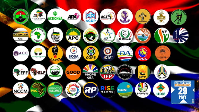 Political Parties you can vote for in South Africa the end of May. - 9GAG