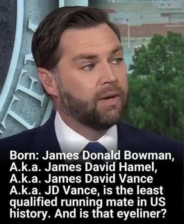 Over the course of his 39 years, Vance’s first, middle, and last names ...