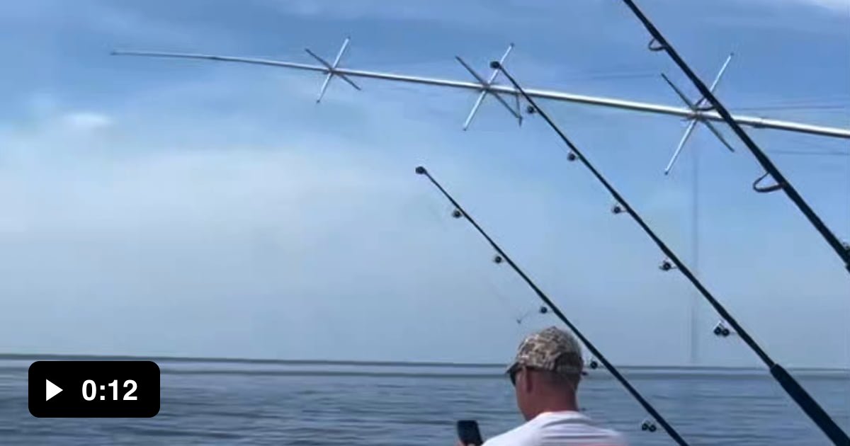 Fishing in the sea, a longmouth fish twitched the fishing rod and the ...