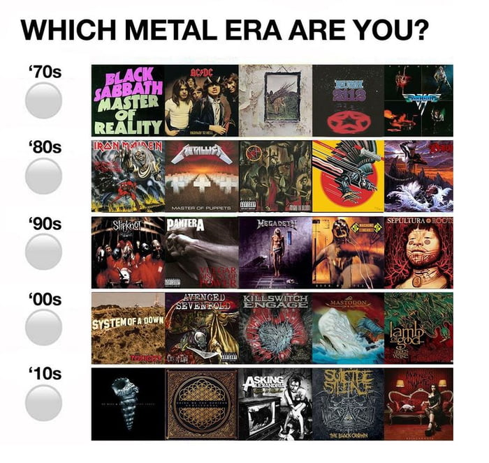 Which metal era are you? - 9GAG
