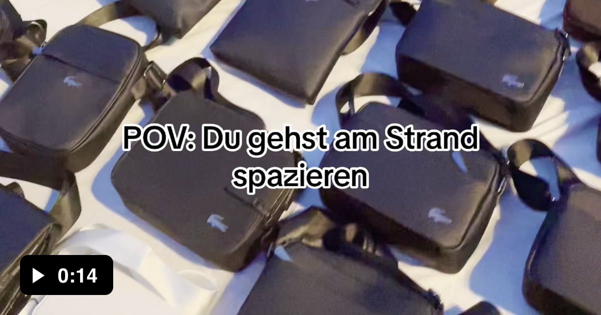 Bin gerade am Strand und suche noch eine anständige Talahon-Tasche ...